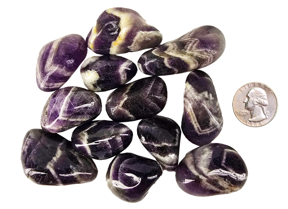 Chevron Amethyst Tumbled - A Grade - Medium - Southwest Crystals
