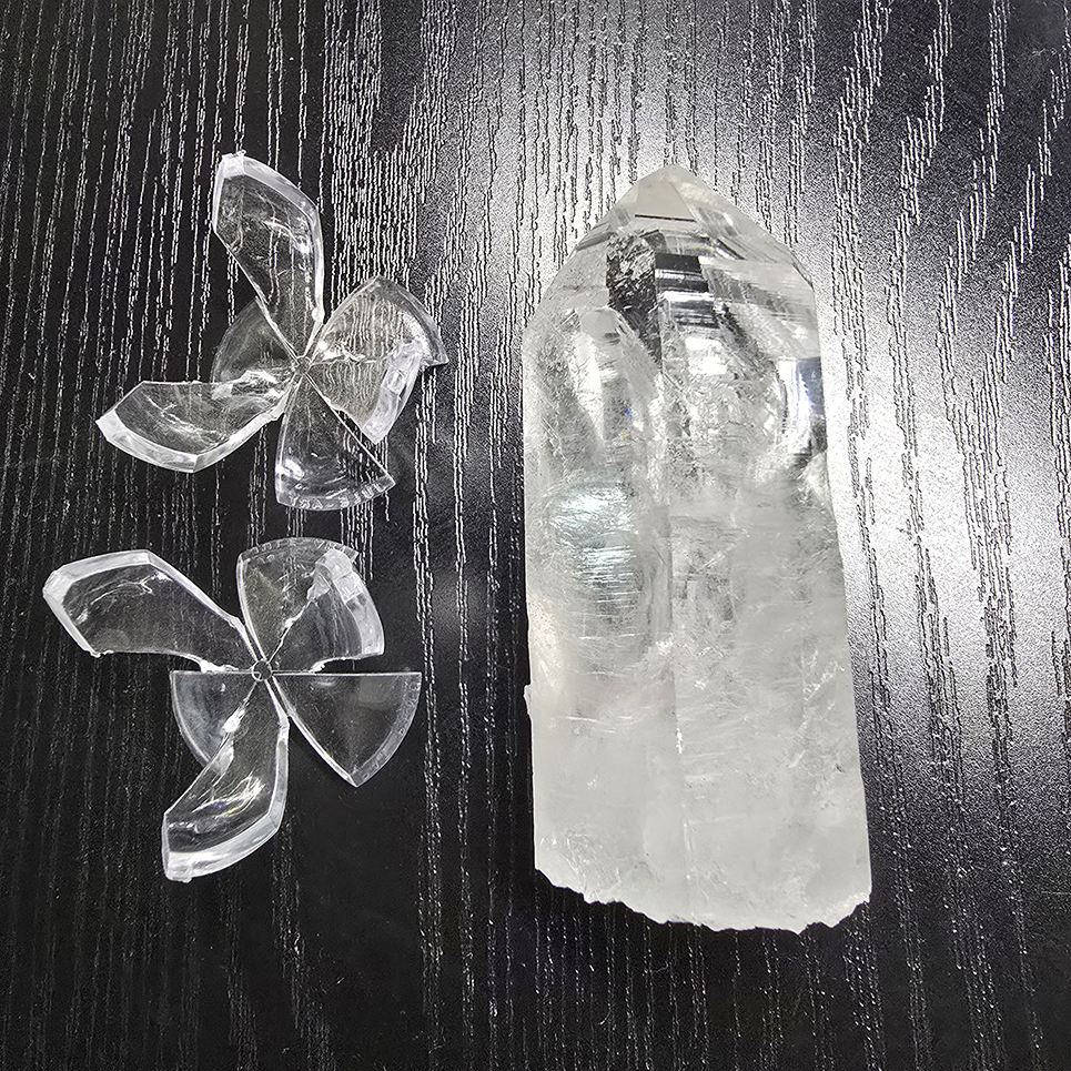Large Clear Quartz Point and Stands - Southwest Crystals